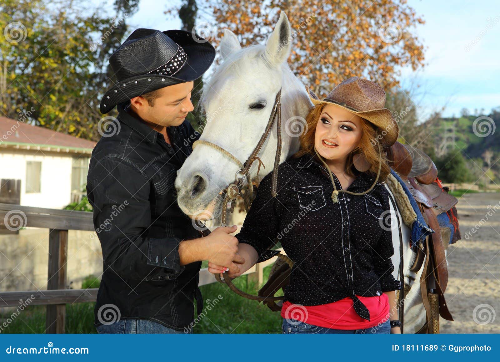 Couple with horse stock image. Image of beautiful, dating - 18111689
