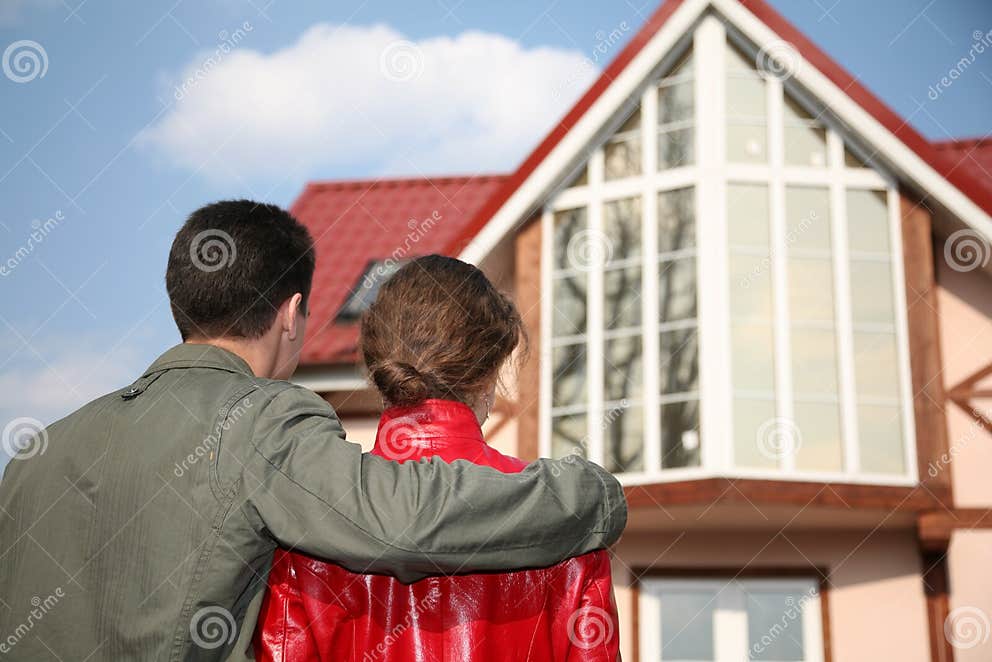 Couple and house stock image. Image of back, dating, females - 2197153