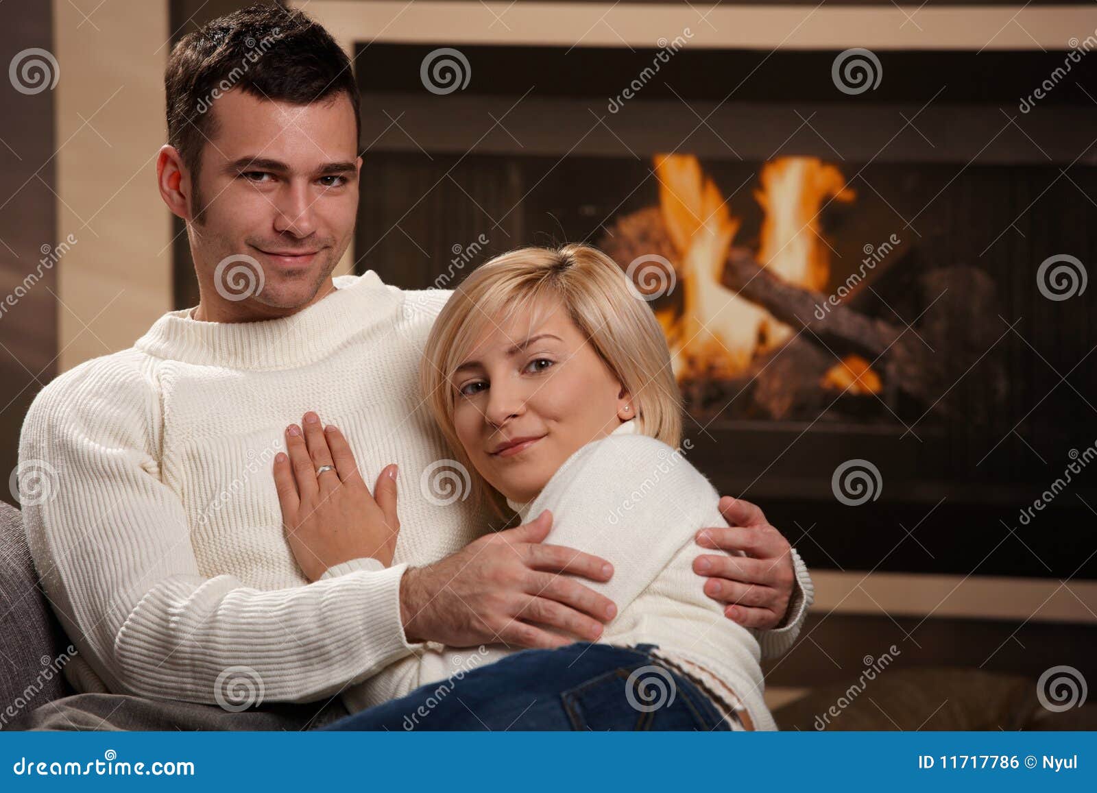 Couple hugging home stock photo. Image of boyfriend, casual - 11717786