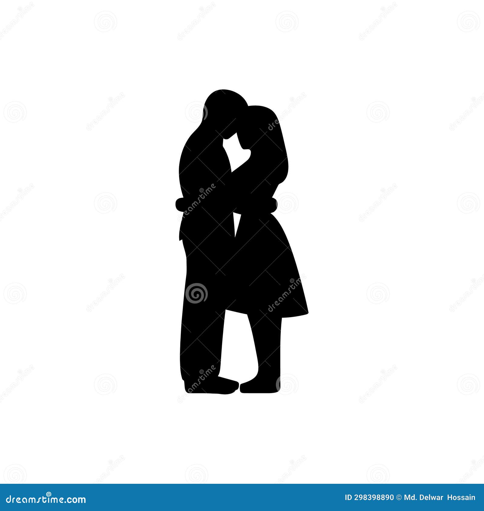 Couple hugging icon stock vector. Illustration of togetherness - 298398890