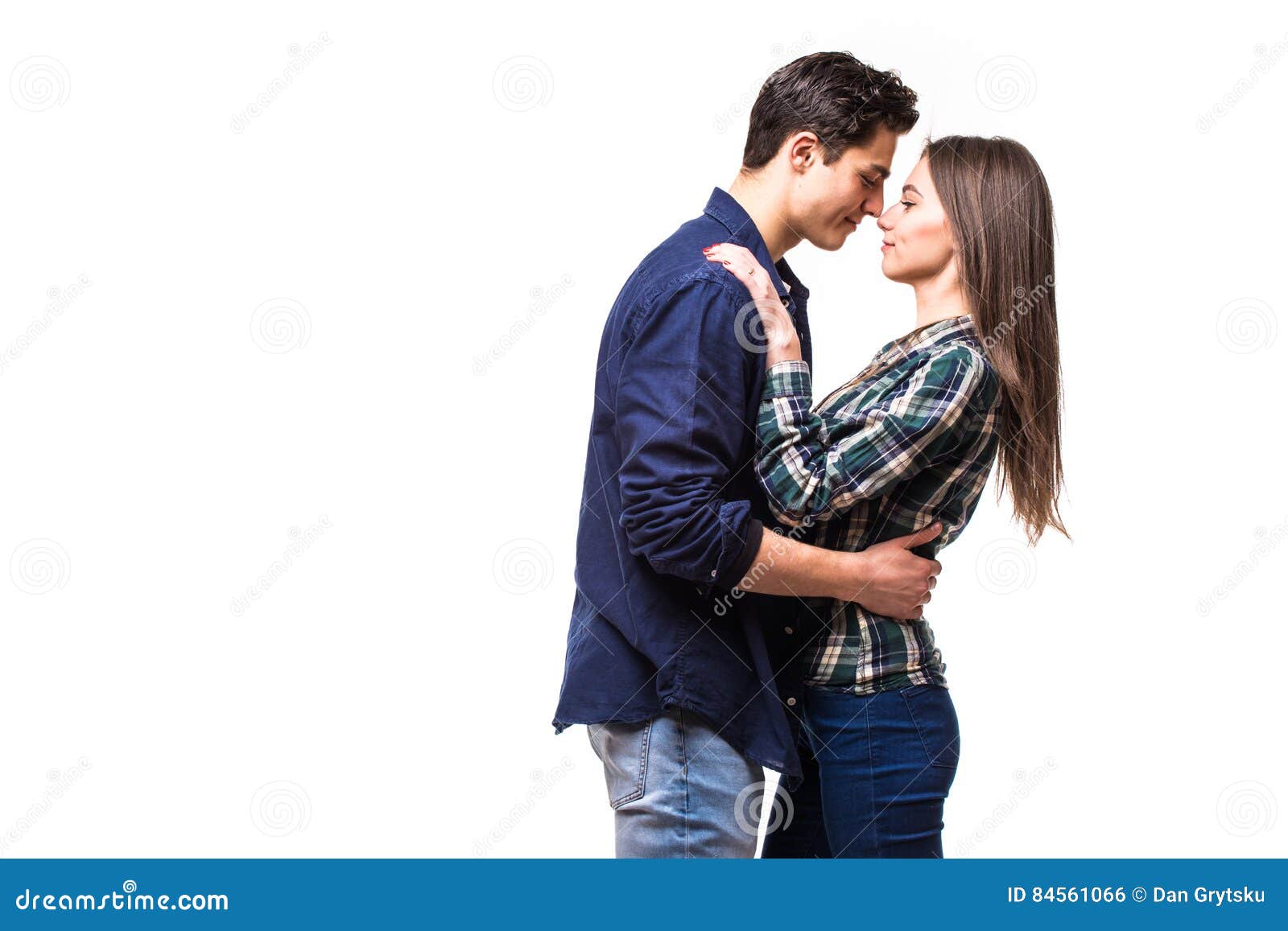 Couple hugging and kissing stock photo. Image of embracing - 84561066