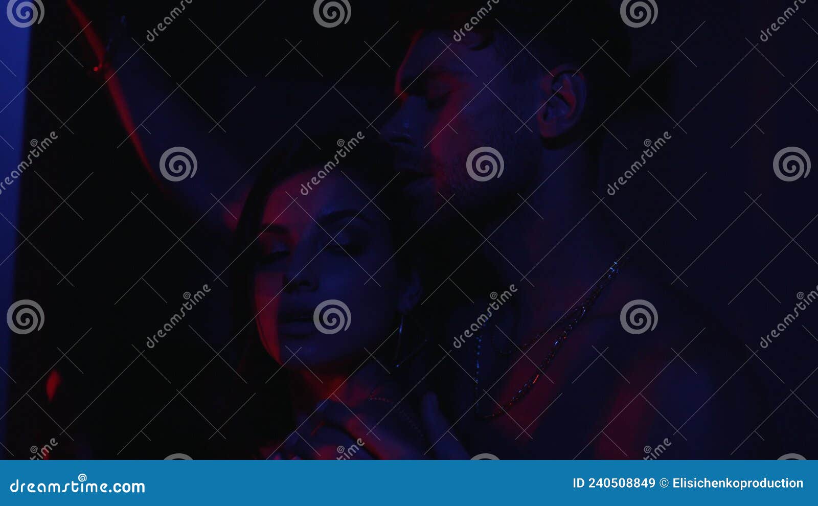 Couple Hugging Passionately in Neon Light Stock Video - Video of ...