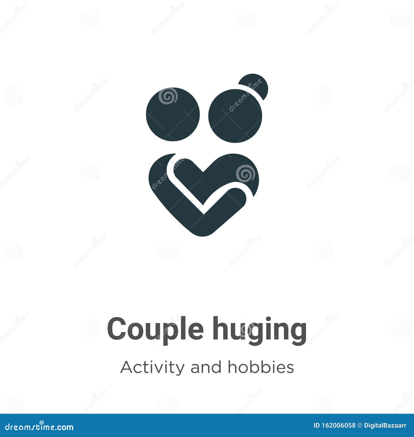 Couple Huging Icon. Trendy Flat Vector Couple Huging Icon On White ...