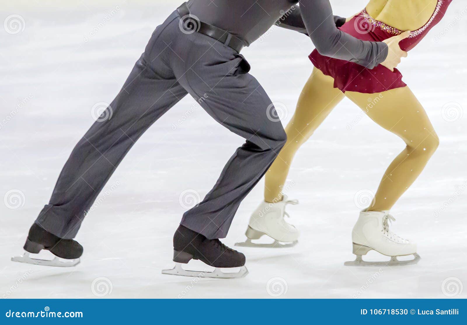 Couple of ice skating stock photo. Image of woman, pair - 106718530