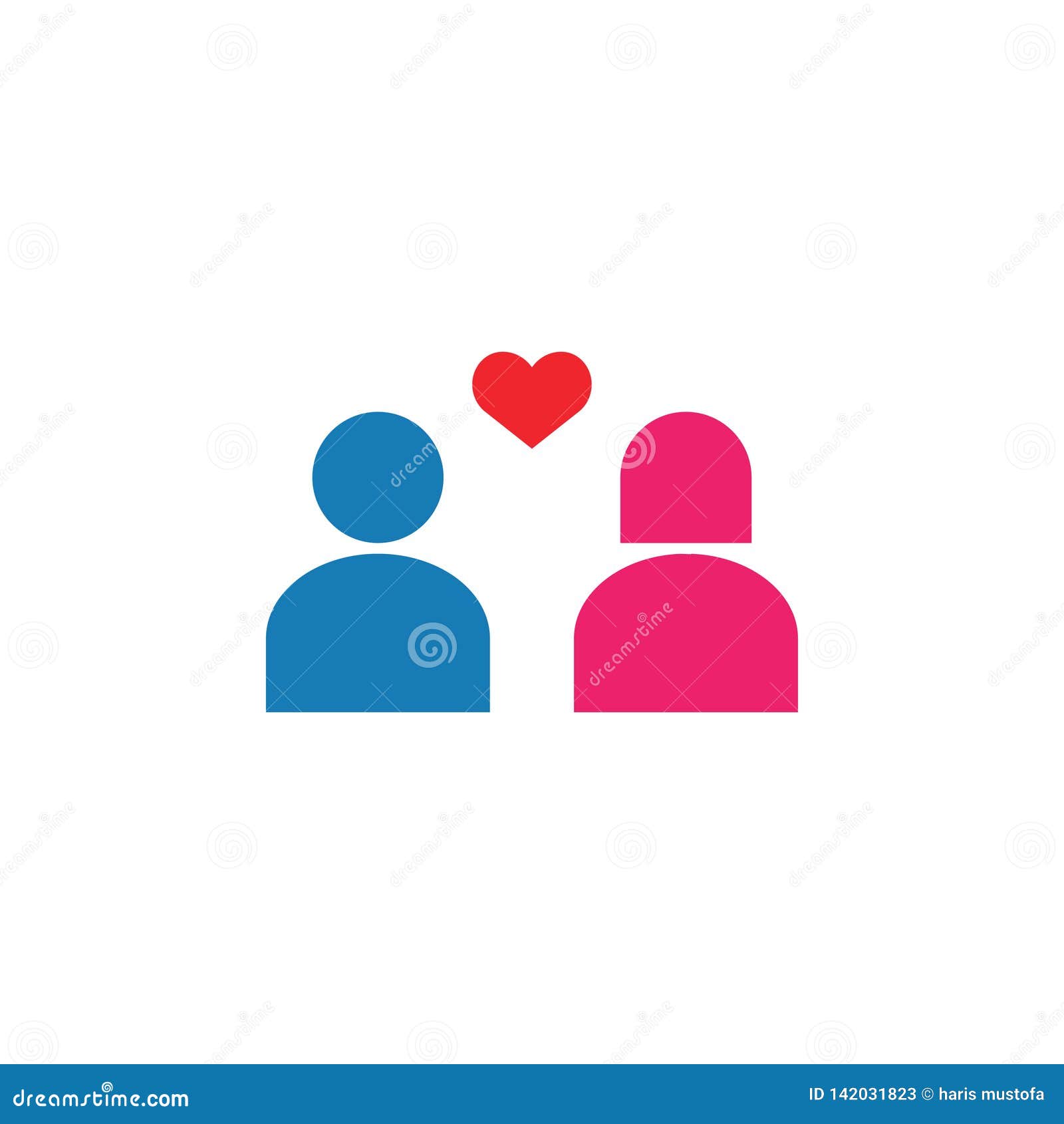 Couple Icon Design Template Vector Isolated Stock Vector - Illustration ...
