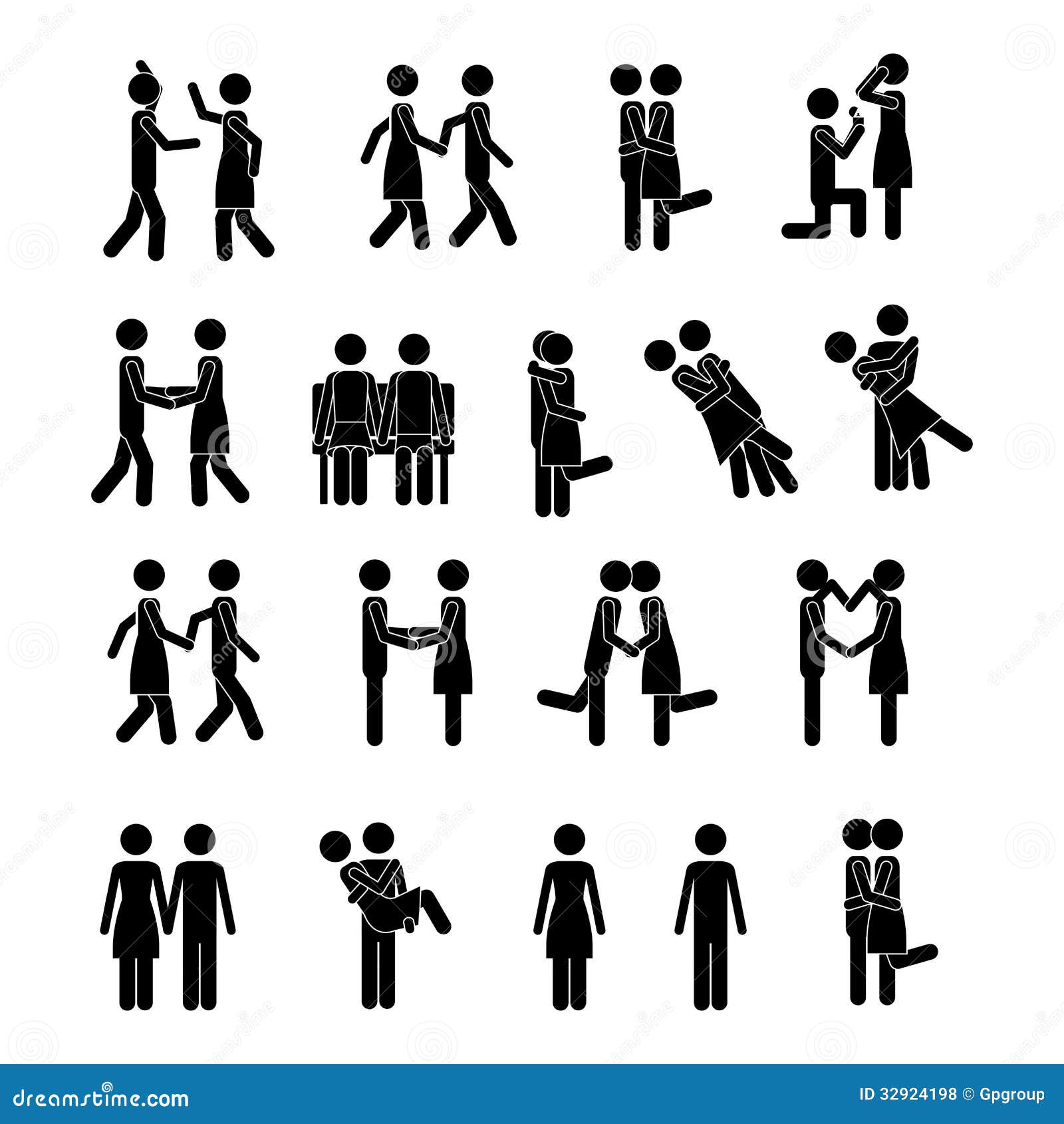 Couple Icons Royalty Free Stock Photos - Image: 32924198