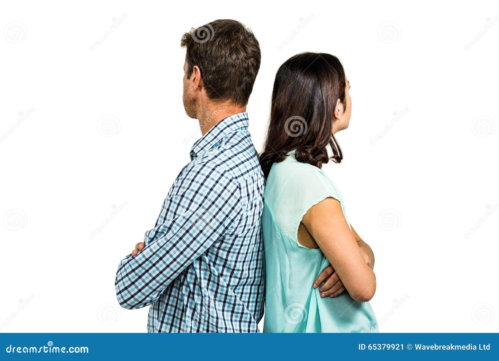Couple Ignoring Each Other while Standing Back To Back Stock Image ...