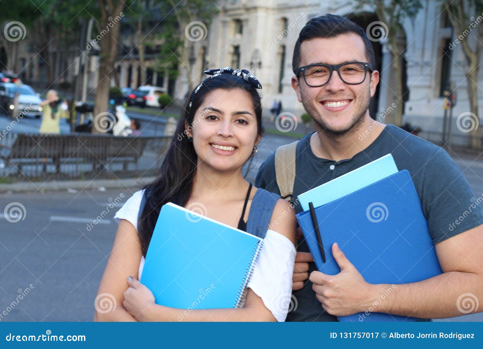 Couple of International Students Abroad Stock Image - Image of college ...