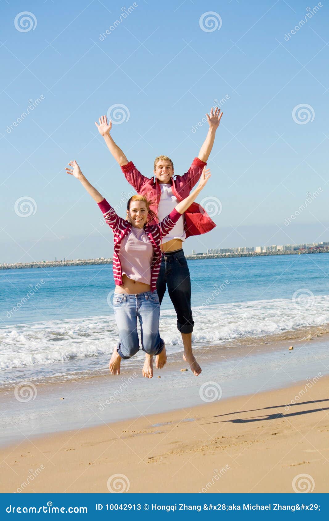 Couple jumping stock image. Image of burst, dancer, caucasian - 10042913