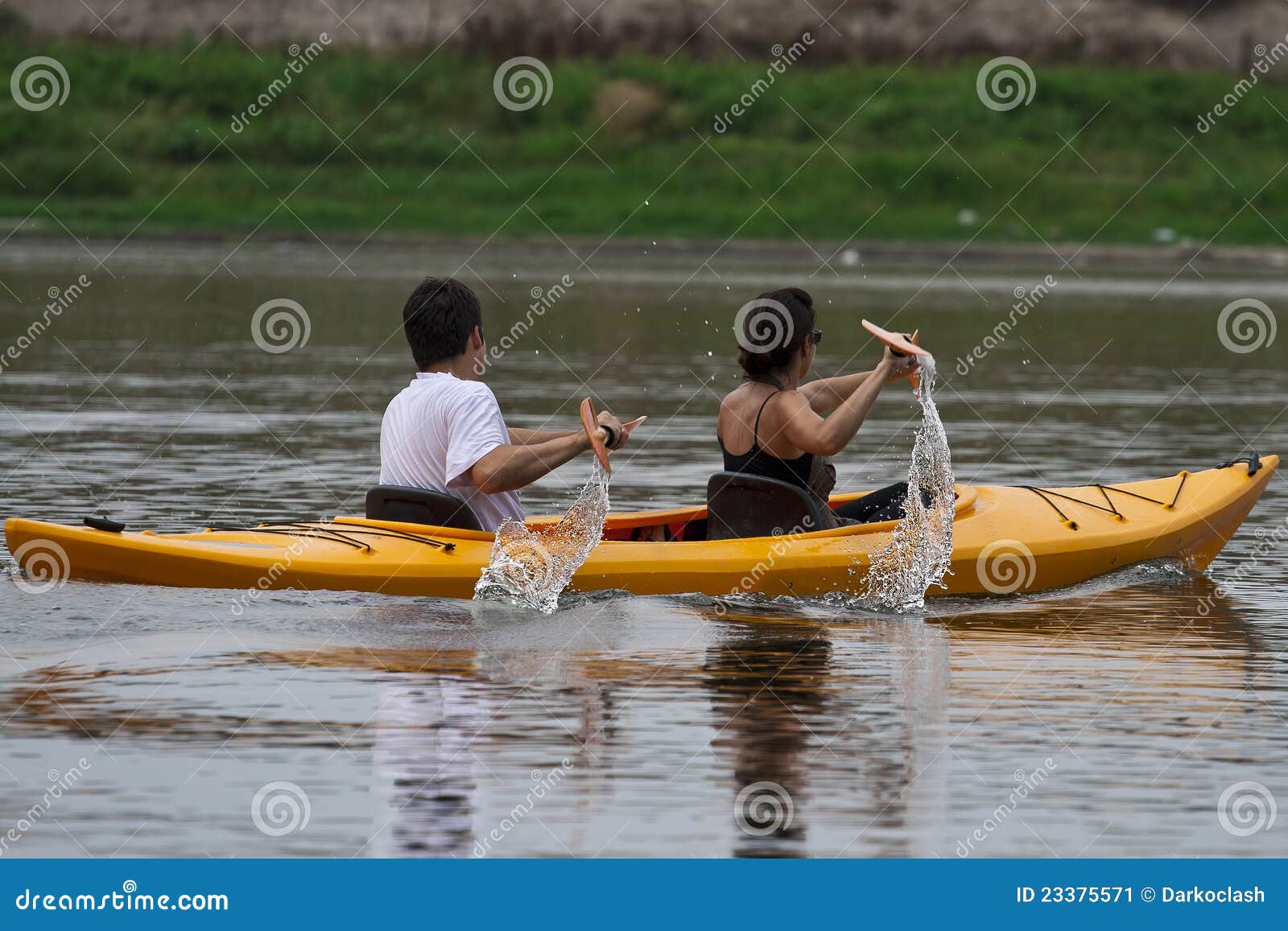 Couple Kayaking stock image. Image of flirting, hawaiian - 23375571