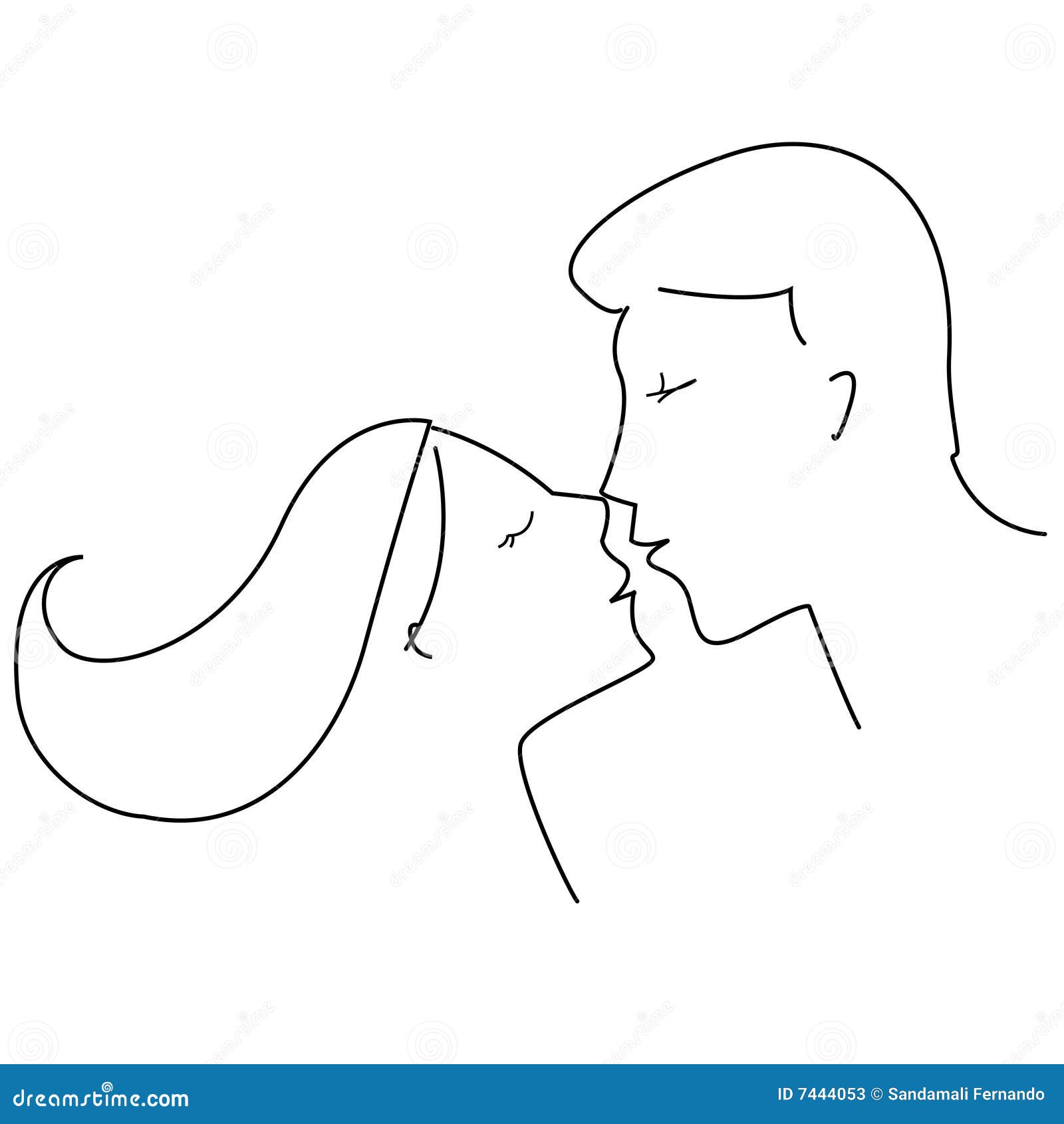 Couple Kissing Line Art Stock Illustrations – 468 Couple Kissing Line ...