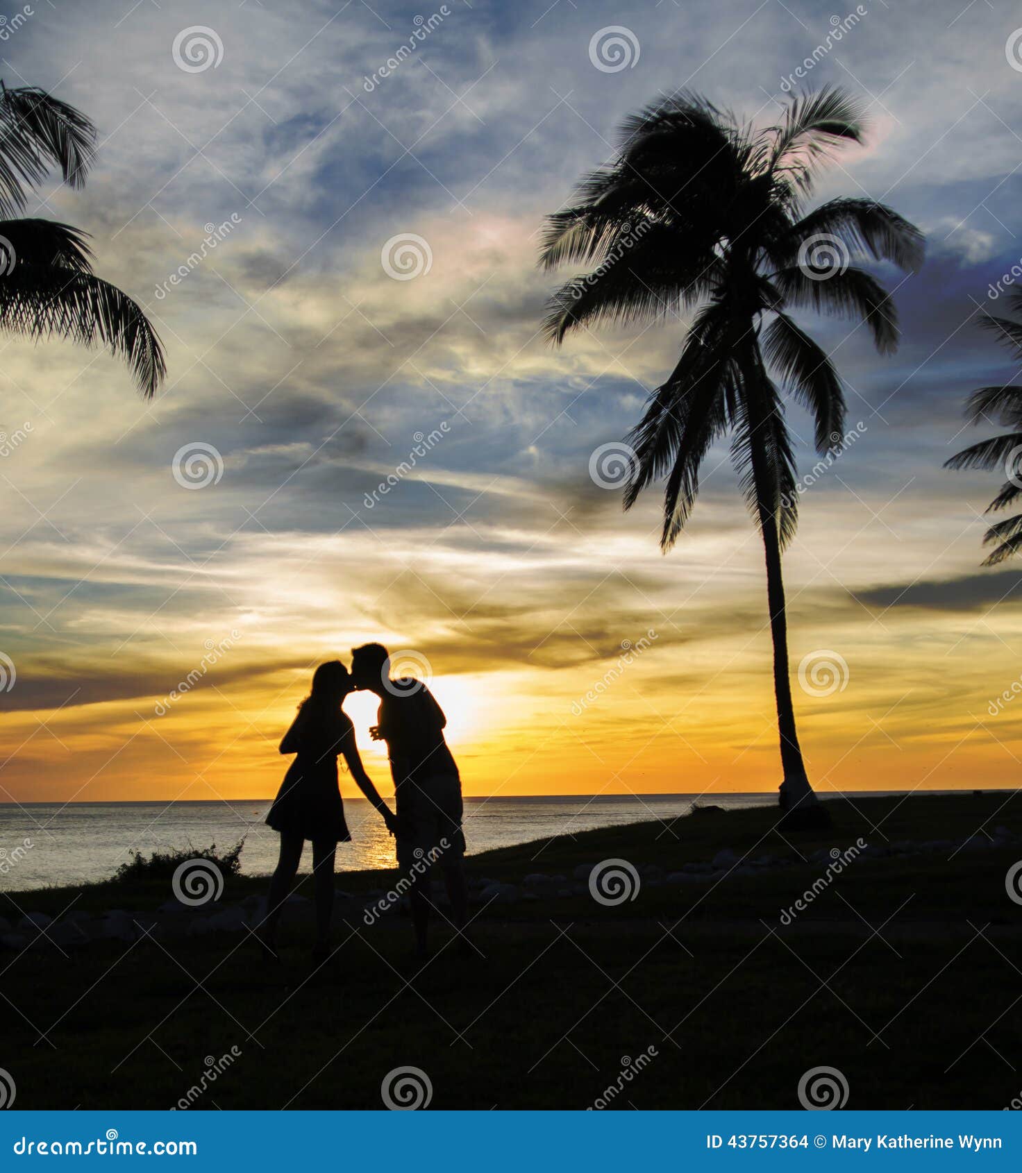 Couple kissing at sunset stock photo. Image of beach - 43757364