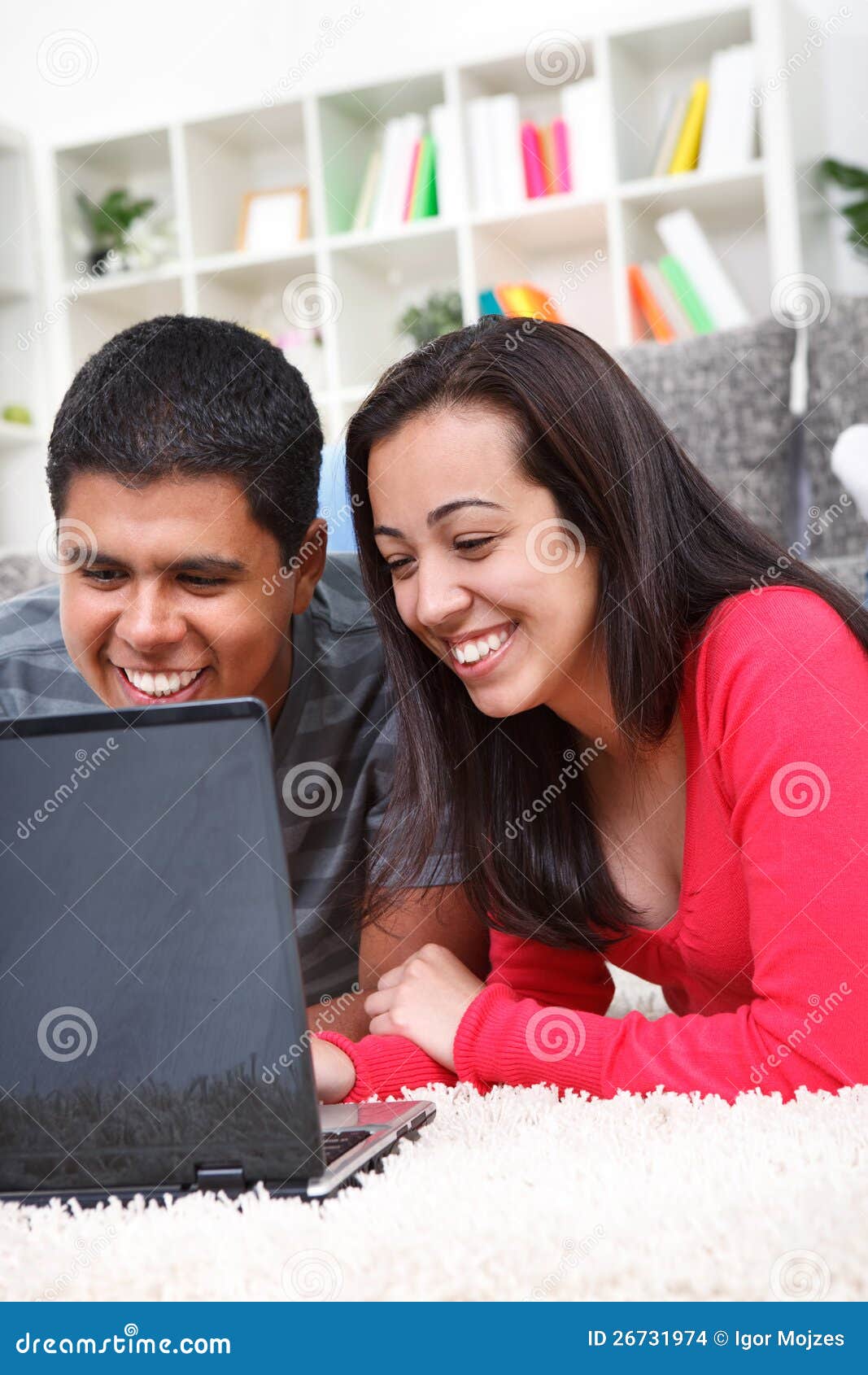 Couple with Laptop stock photo. Image of leisure, couple - 26731974