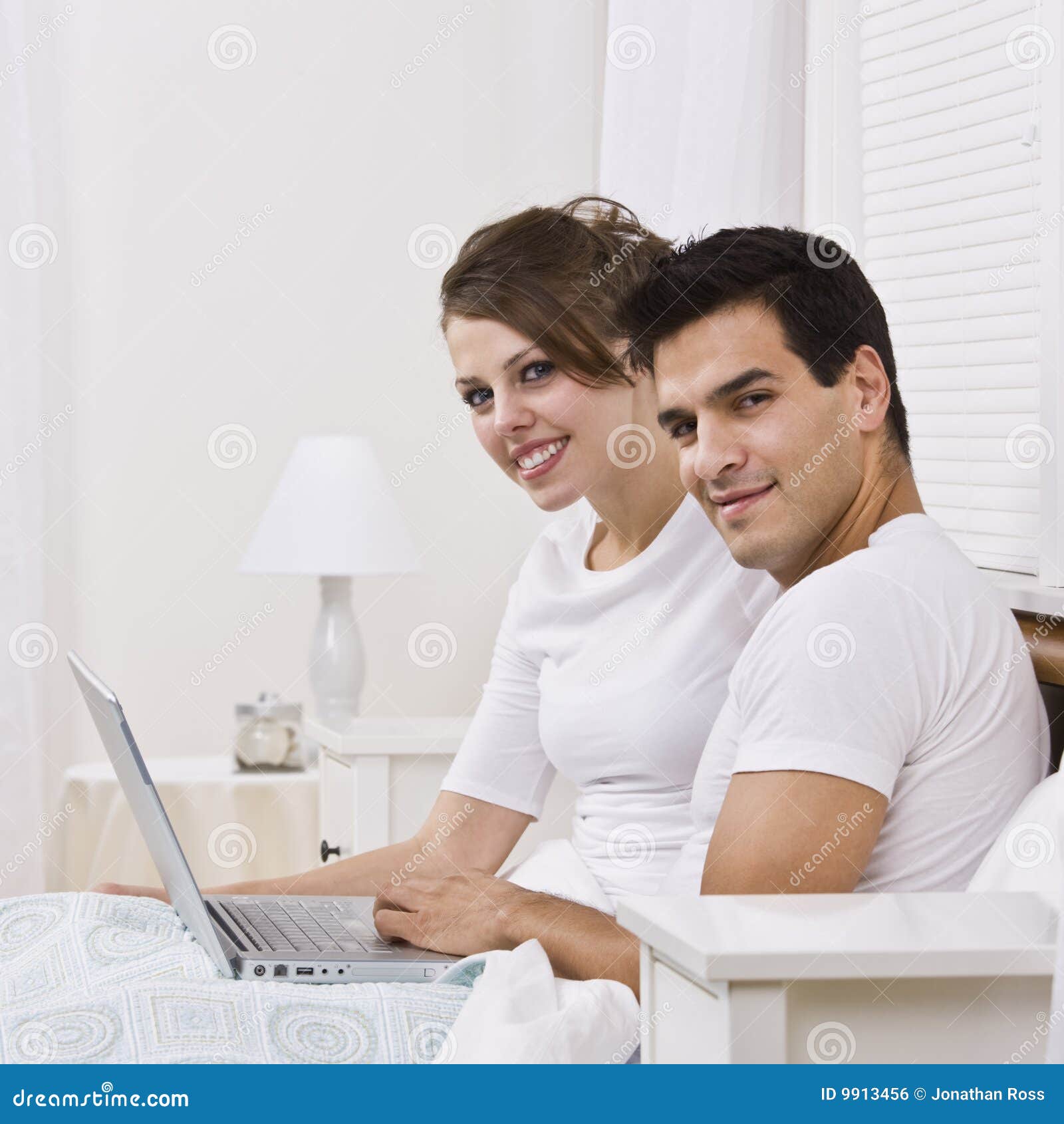 Couple with Laptop stock photo. Image of adult, couple - 9913456