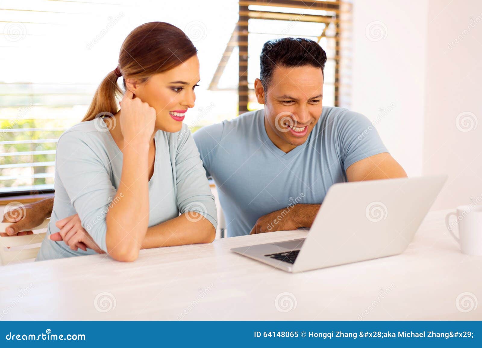 Couple laptop computer stock image. Image of girl, male - 64148065
