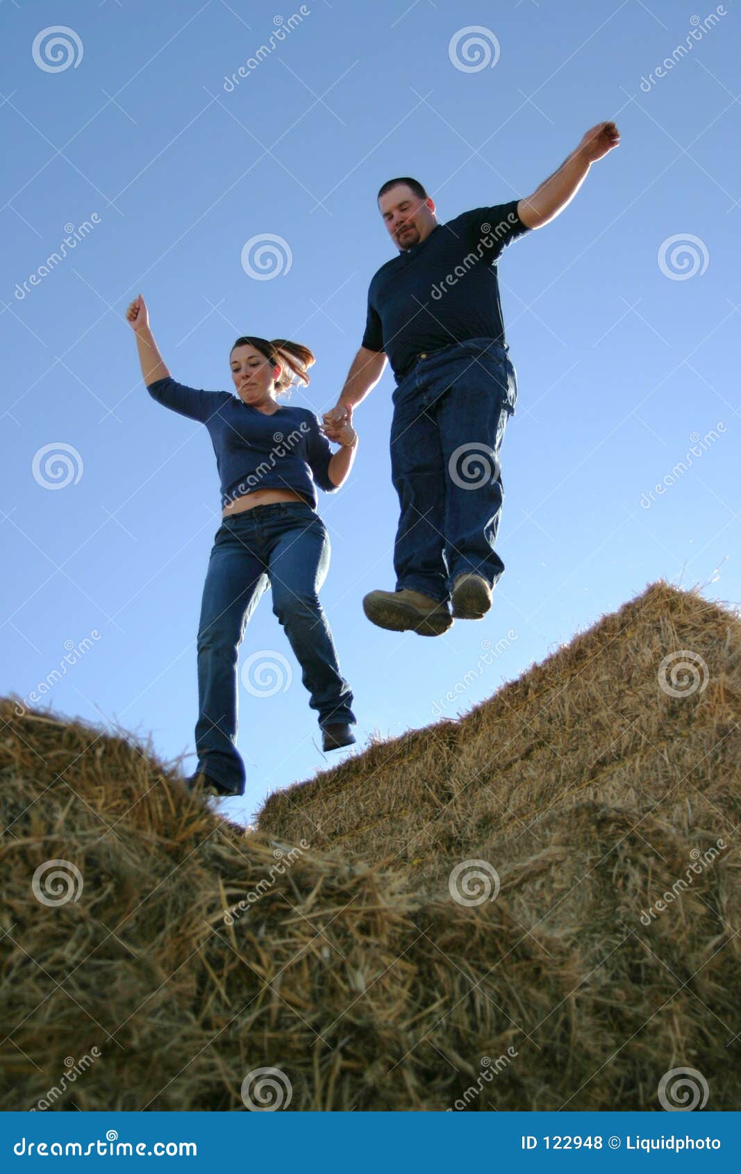 Couple Leap of Faith stock photo. Image of holding, girlfriend - 122948