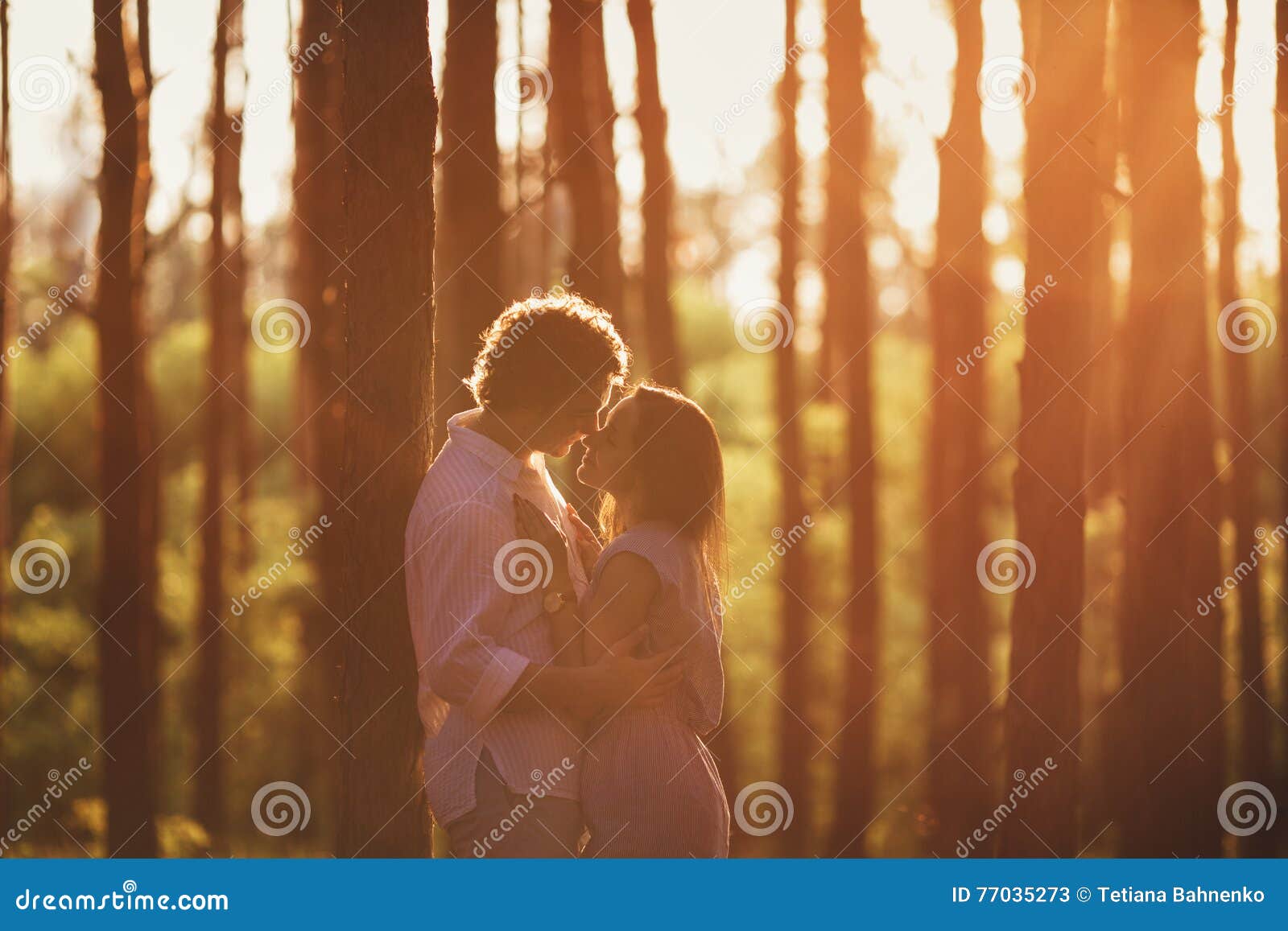 Couple in the light stock image. Image of embracing, female - 77035273