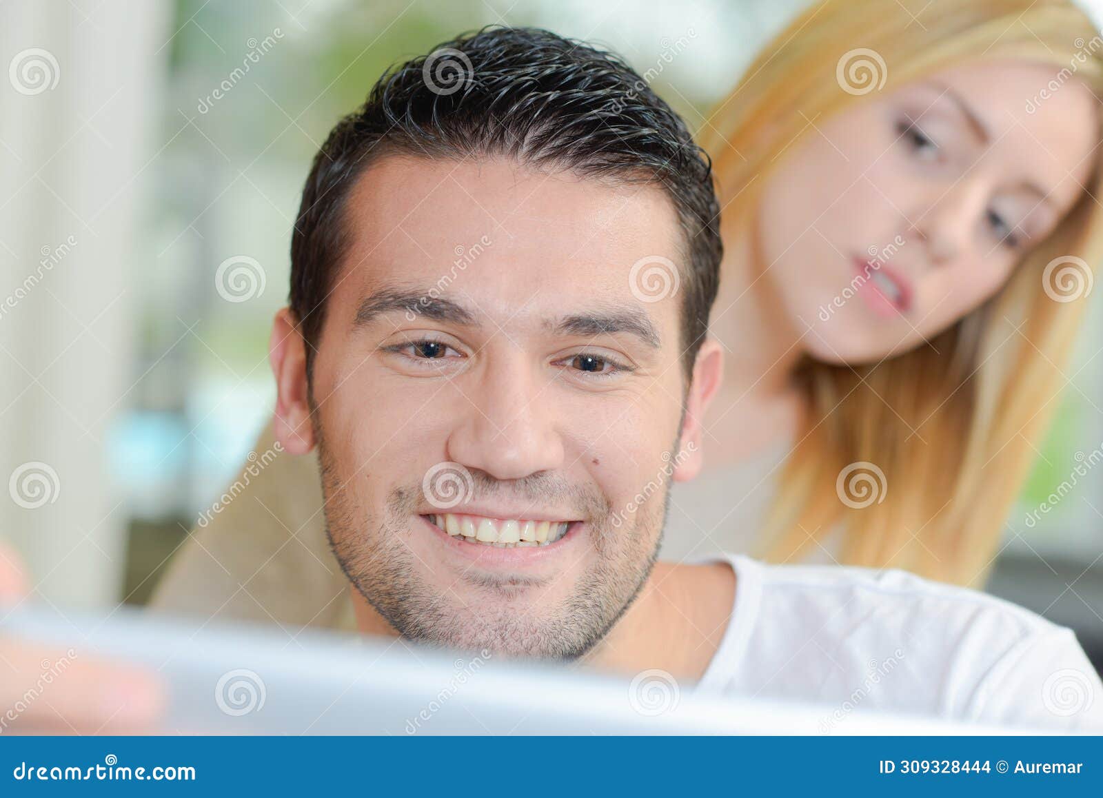 Couple on line stock photo. Image of commerce, male - 309328444