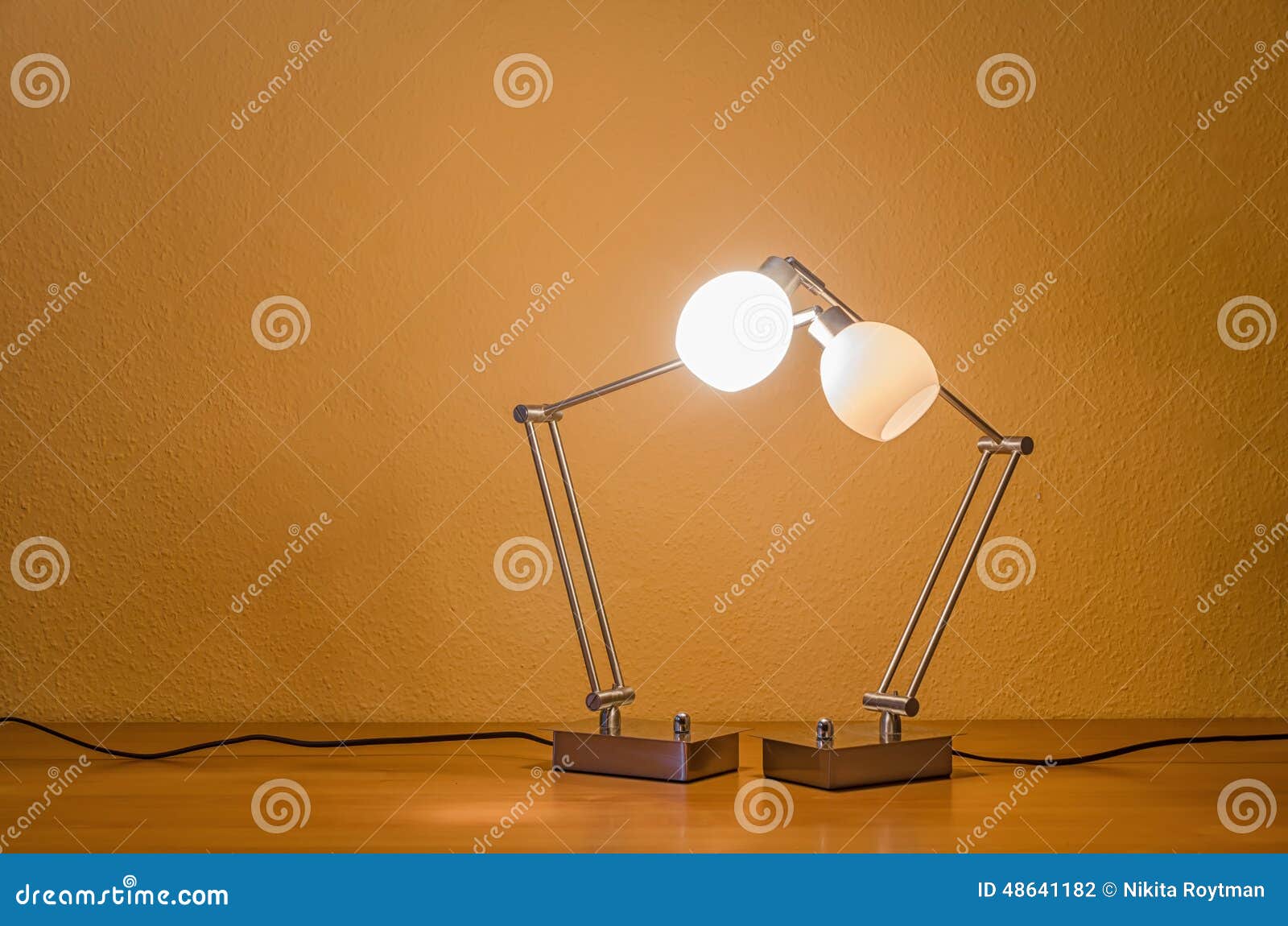 Couple of lit lamps stock photo. Image of feelings, interaction - 48641182