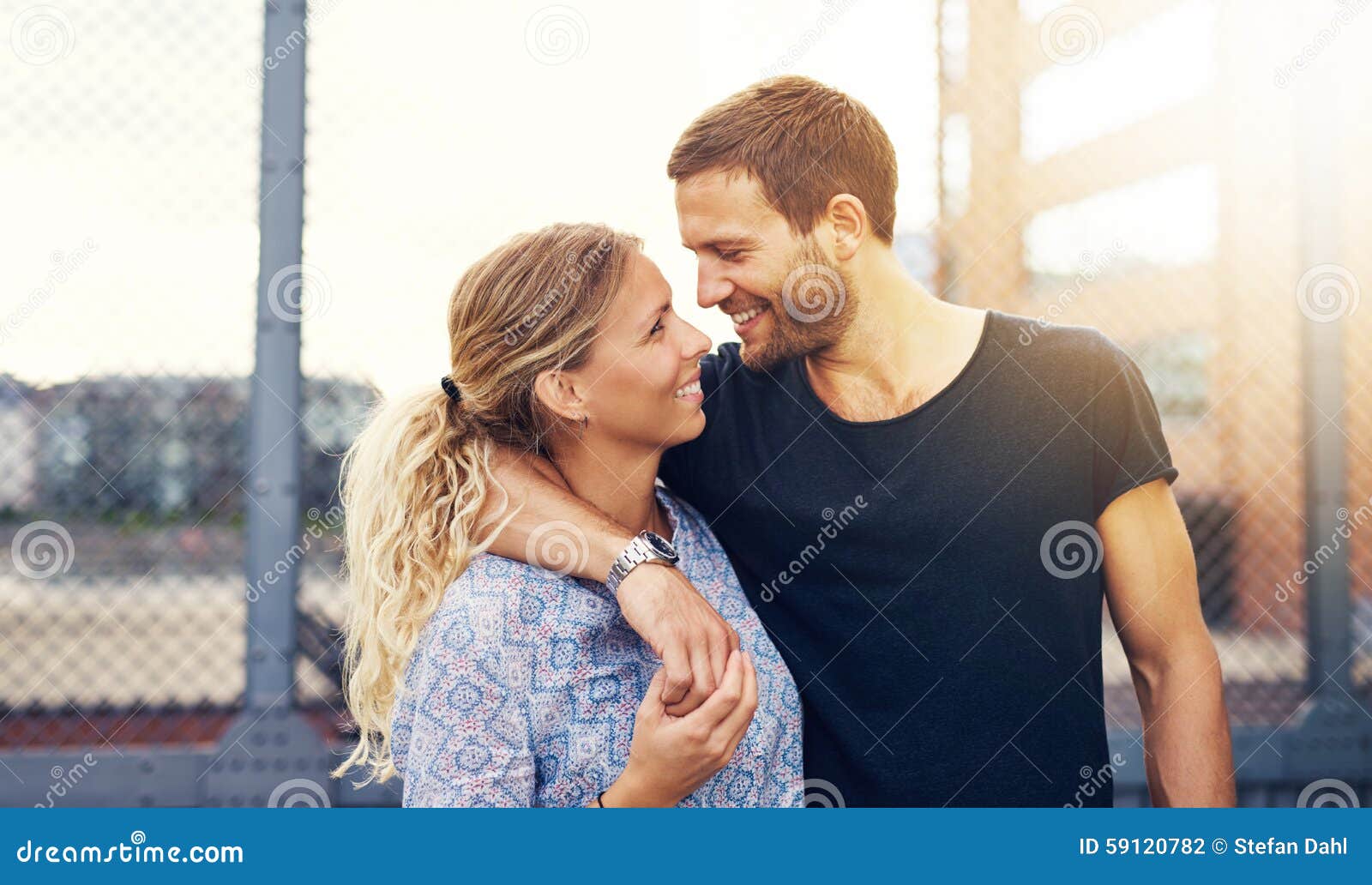 Couple Looking into Each Others Eyes Stock Photo - Image of couple ...