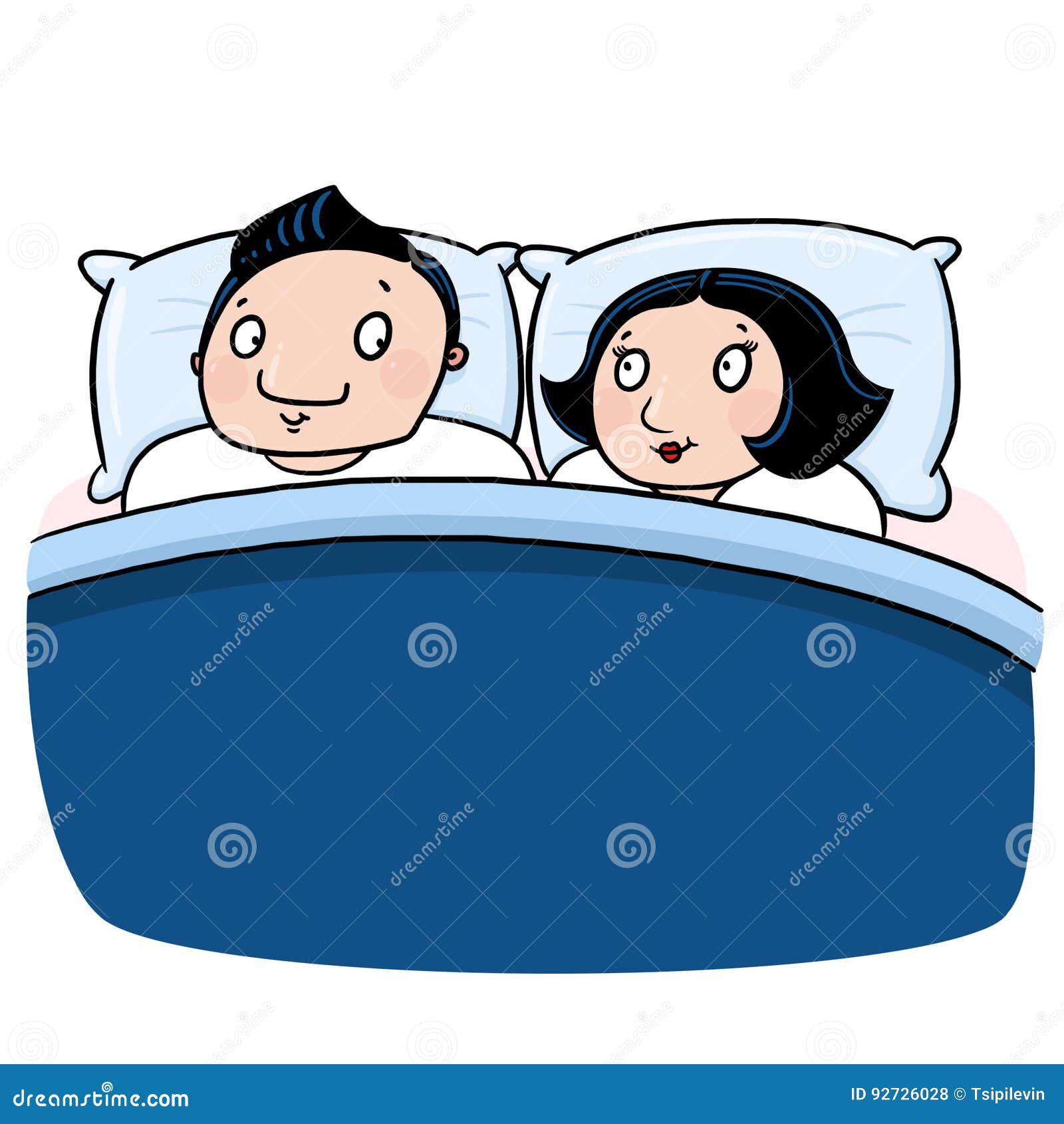 Couple In Bed Illustration Stock Illustration Illustration Of Adult 92726028