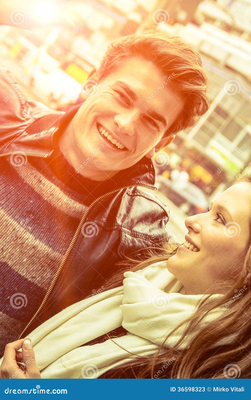 Couple in Love - Beginning of a Love Story Stock Image - Image of ...