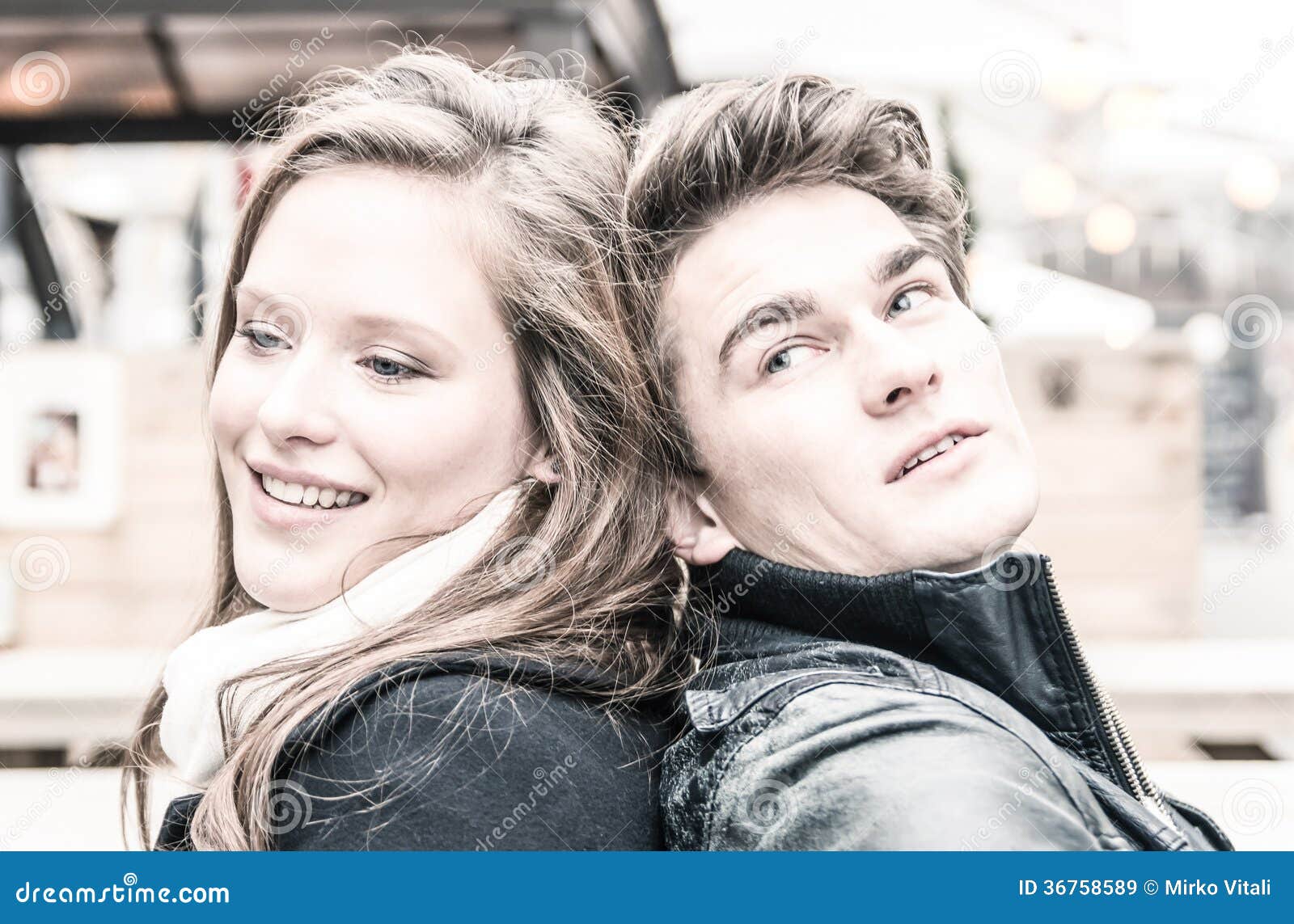 Couple in Love - Beginning of a Love Story Stock Image - Image of ...