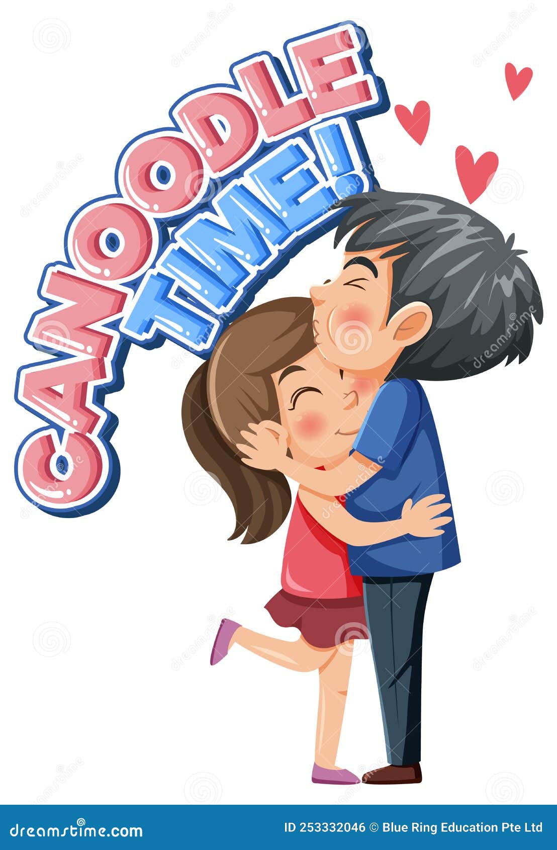 An Couple in Love Cartoon Character with Word Expression Stock Vector ...