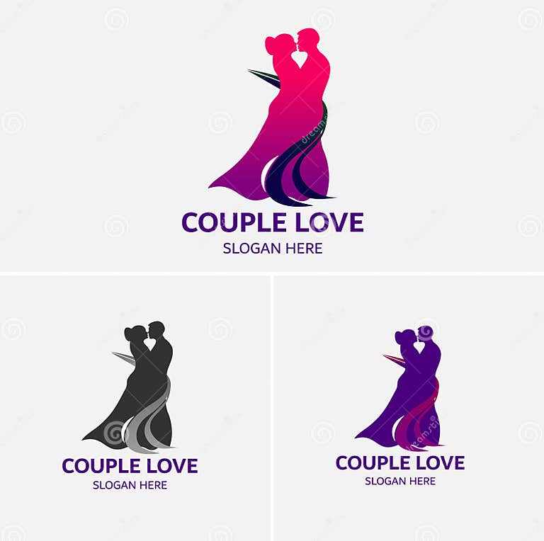 Couple Love Dancing Logo Template Stock Vector - Illustration of logo ...