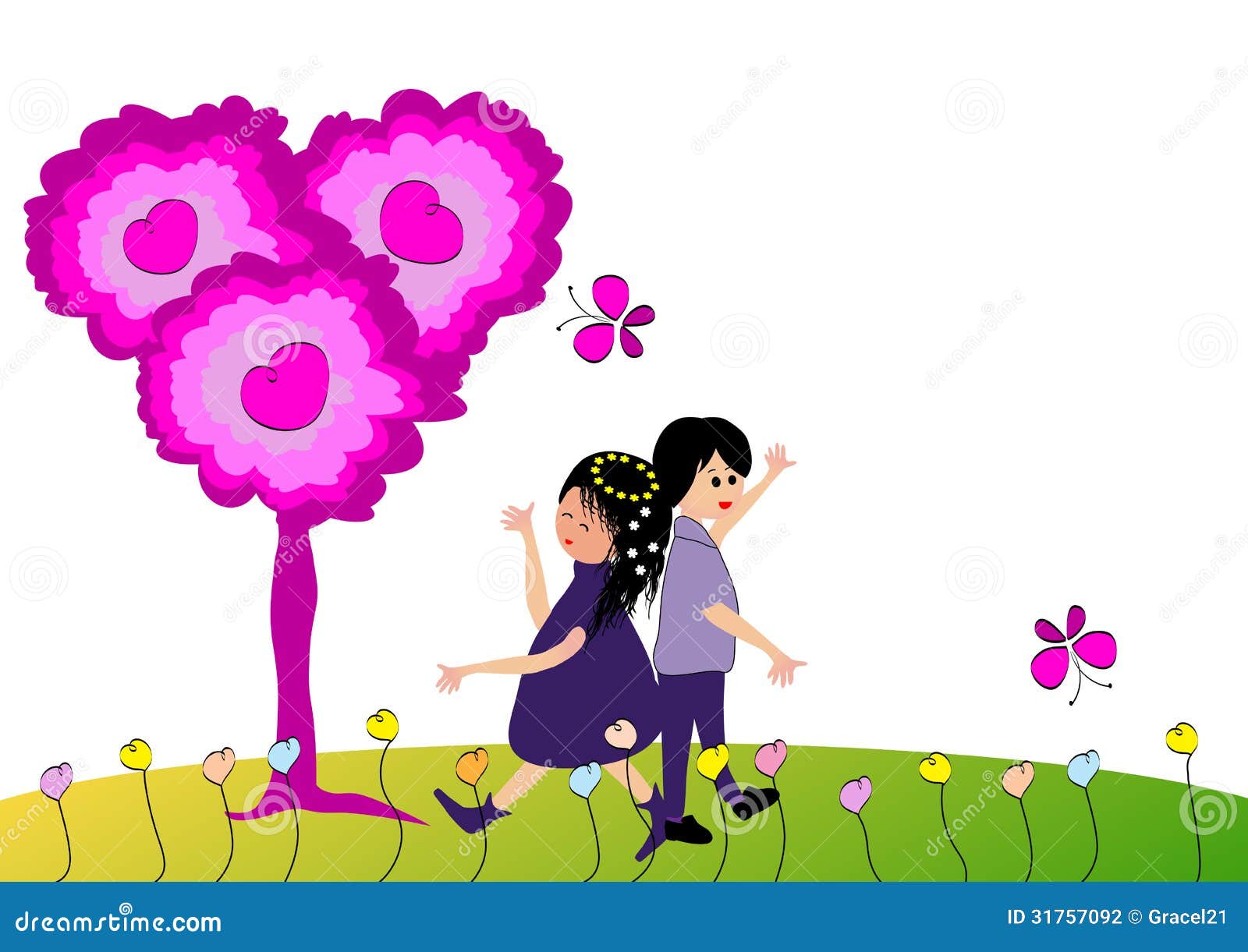 Couple in love dancing stock vector. Illustration of girlfriend - 31757092