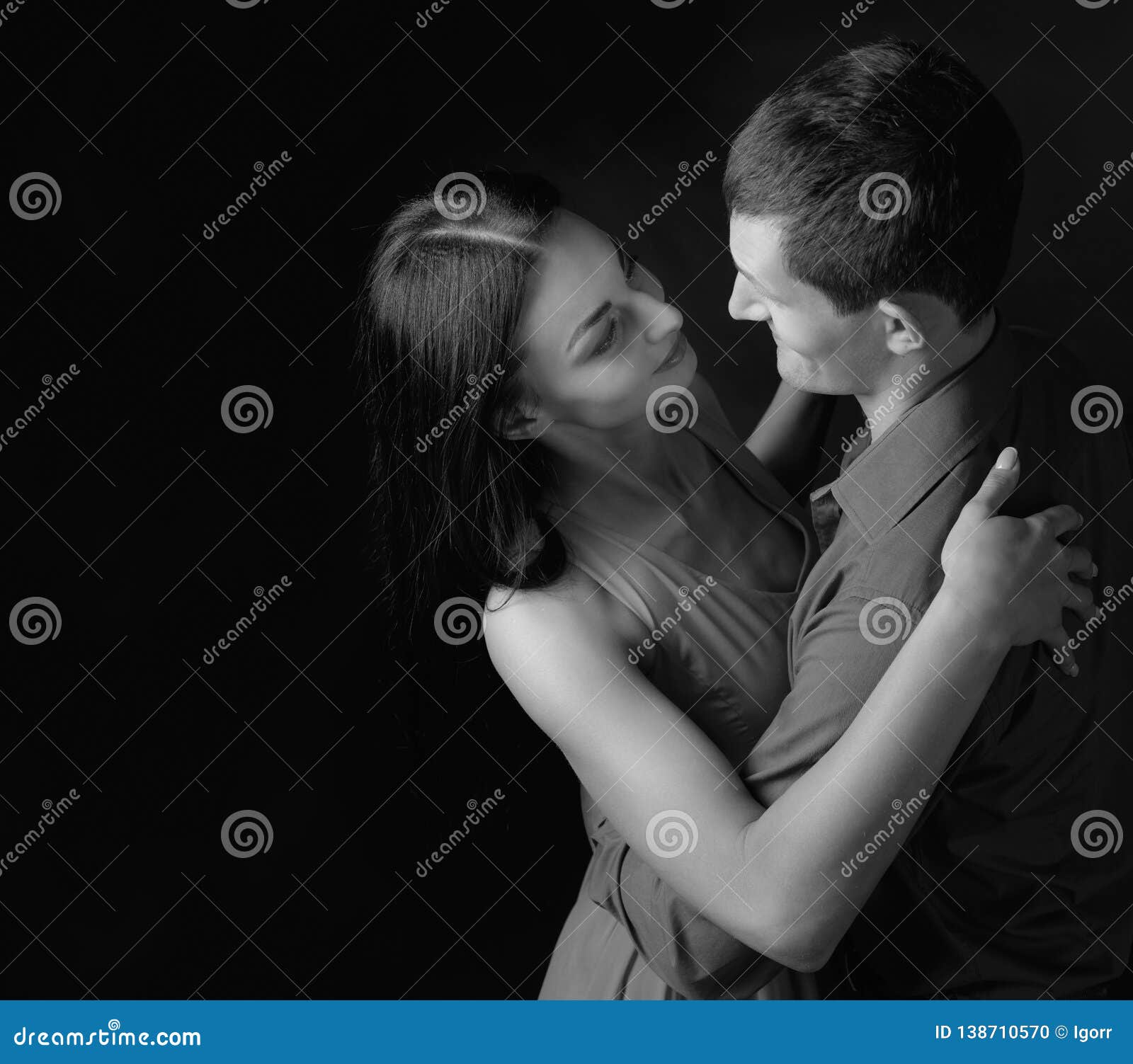 Couple in Love Dancing in the Studio Stock Photo - Image of lovers ...