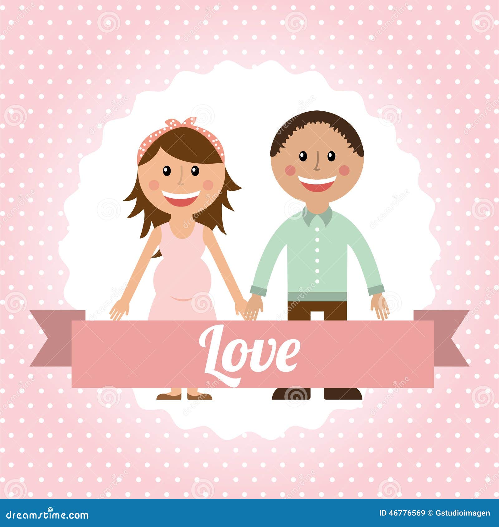 Couple love design stock vector. Illustration of girl - 46776569