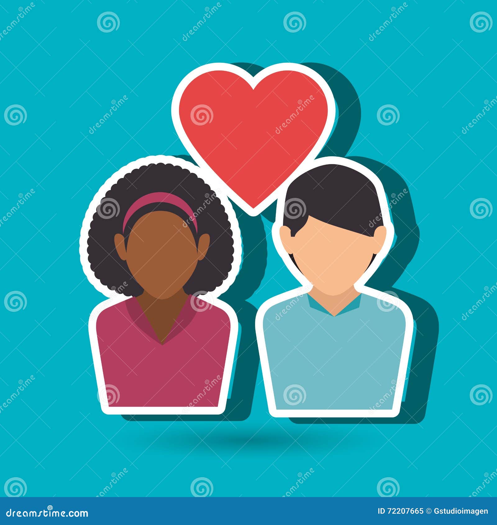 Couple love design stock illustration. Illustration of flat - 72207665