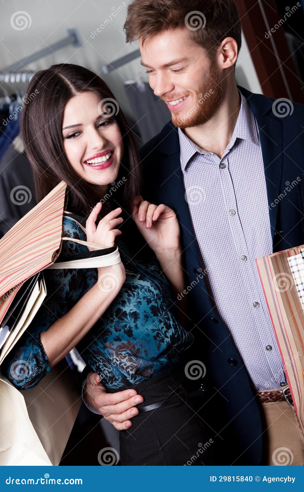 Couple in Love is in the Shop Stock Photo - Image of benefit, boutique ...