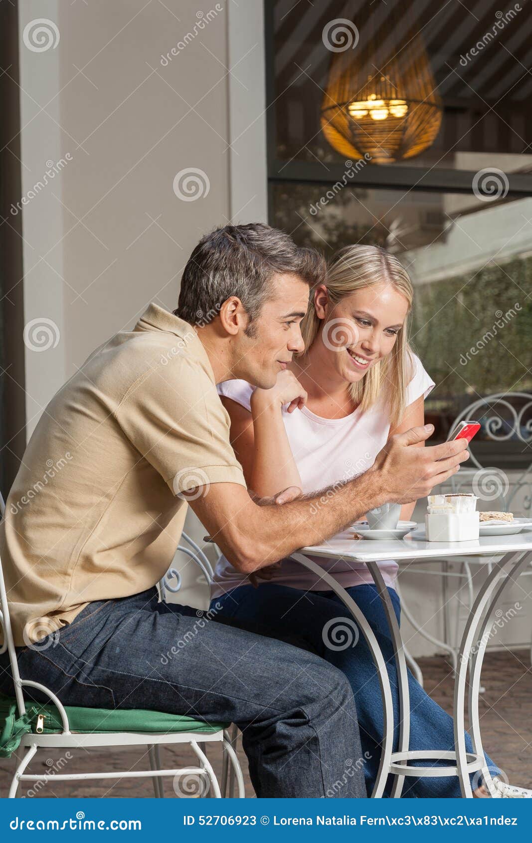 Couple in Love Drinking Coffee Stock Image - Image of cafe, attractive ...