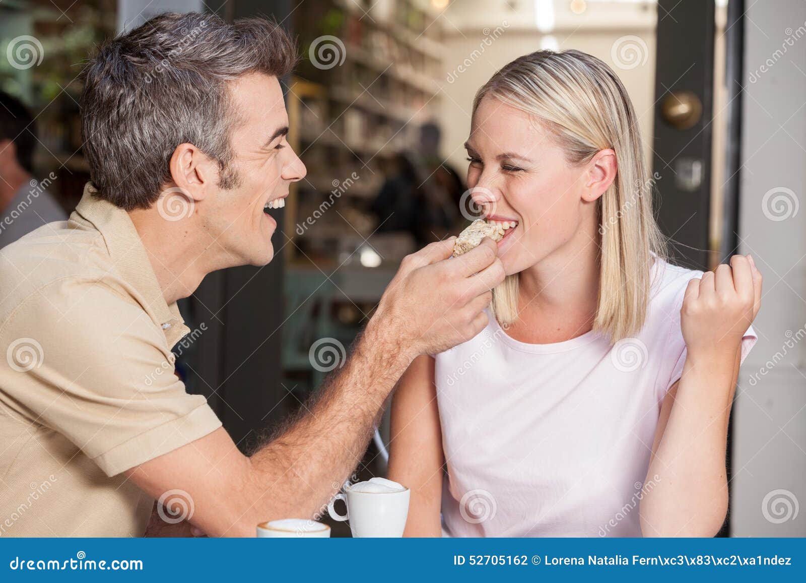 Couple in Love Drinking Coffee Stock Photo - Image of sitting, enjoying ...