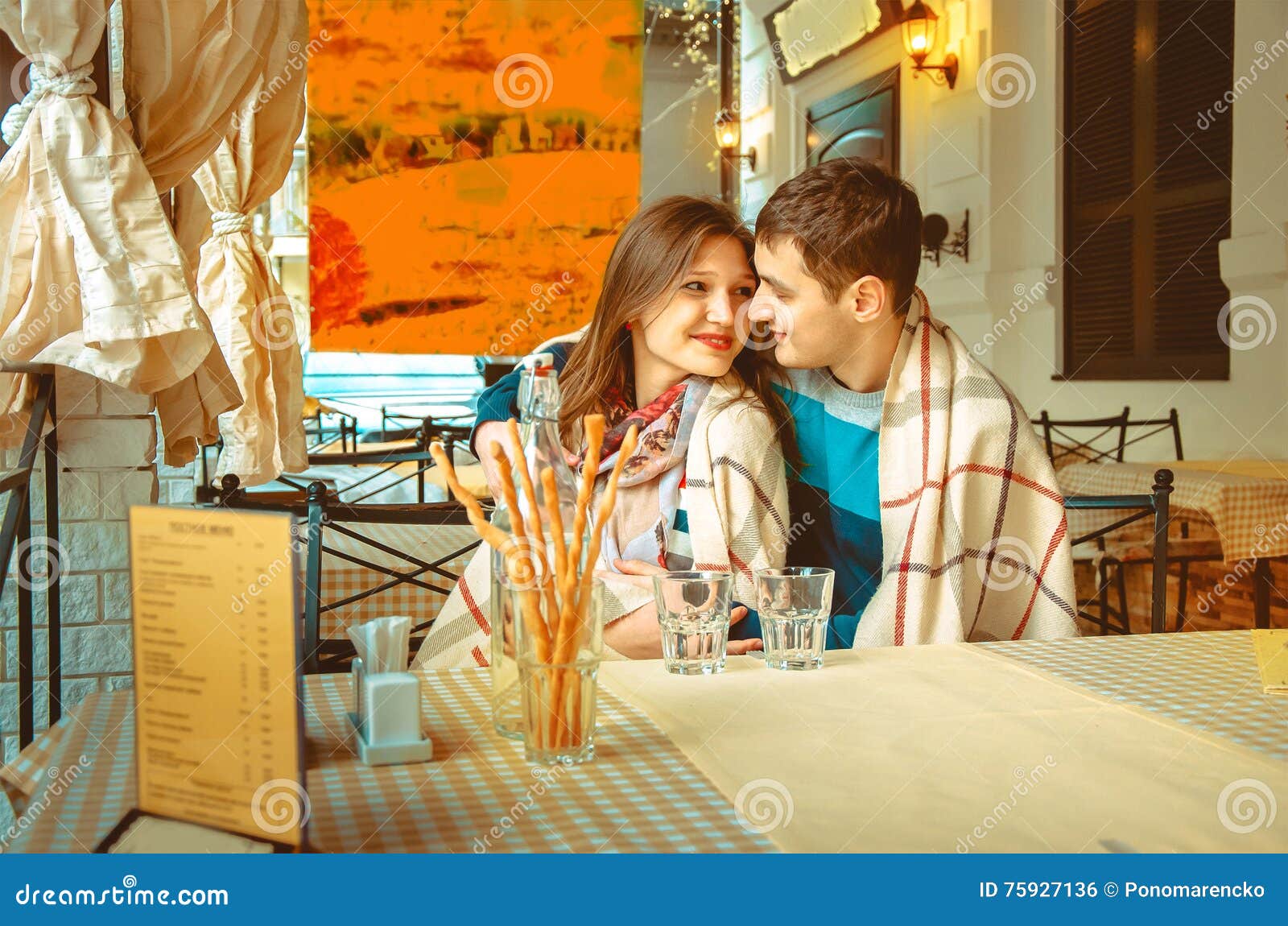 Couple in Love Having Fun on a Date Stock Photo - Image of cheerful ...