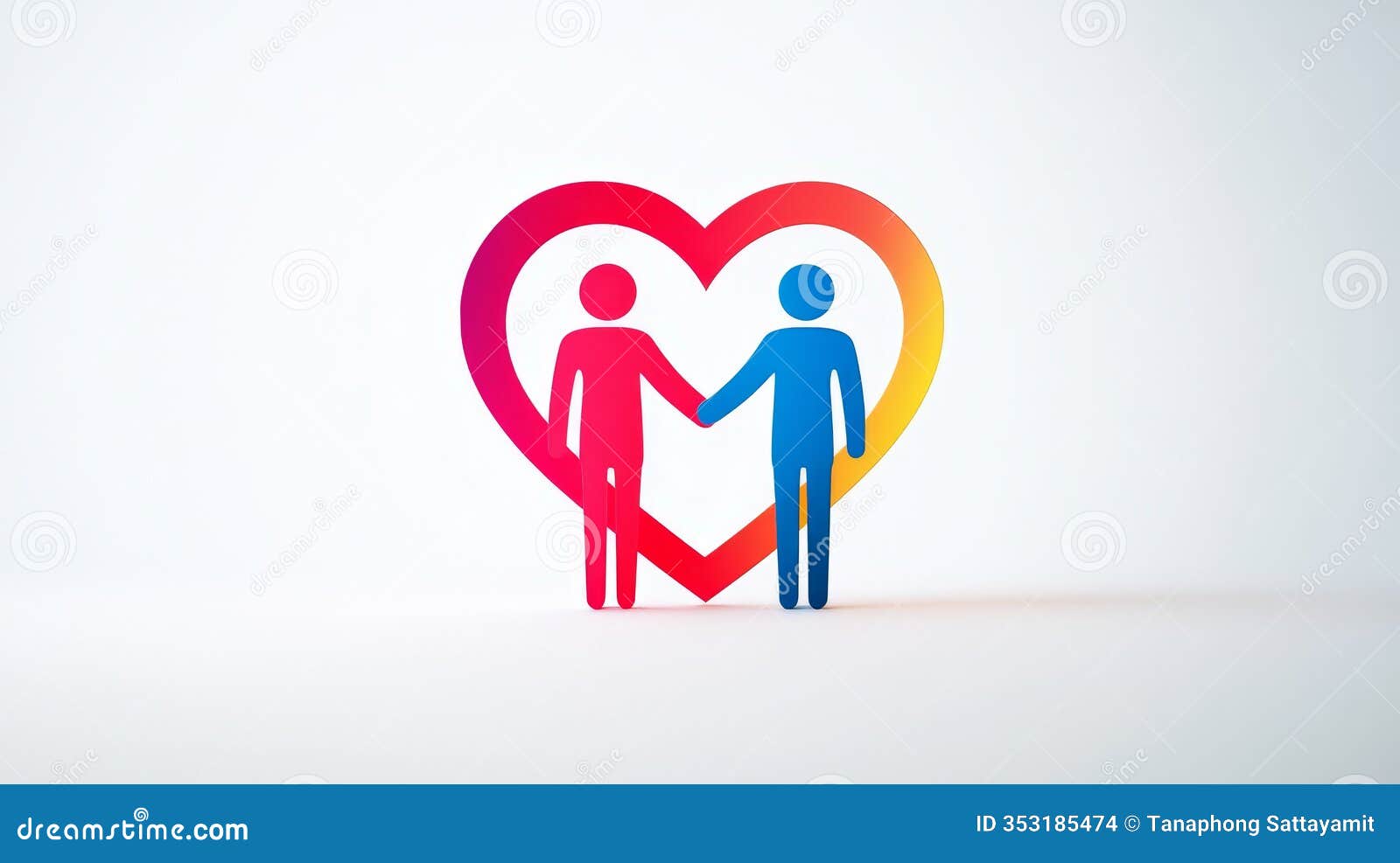 Couple Love Heart Symbol Unity Love Partnership Togetherness and ...