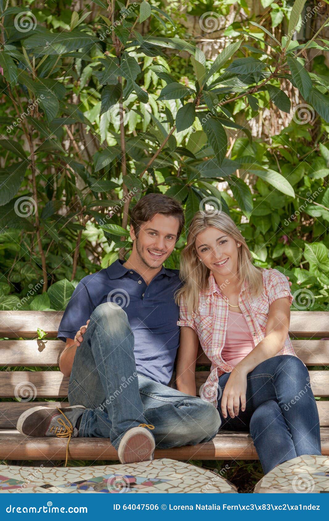 Couple in love in the park stock photo. Image of happy - 64047506