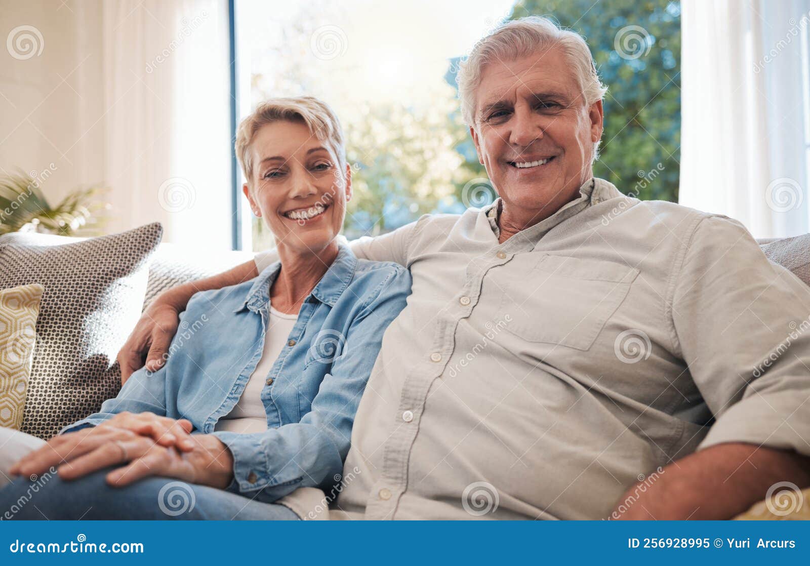 Couple Love And Retirement With A Senior Man And Woman Sitting