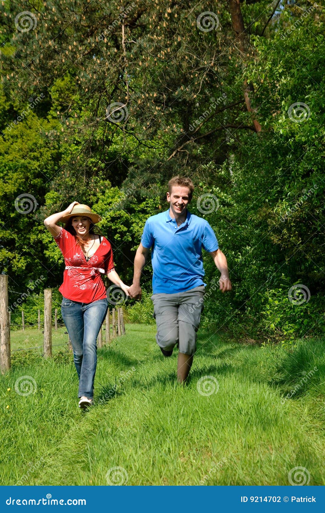 Couple love running nature stock photo. Image of couple - 9214702