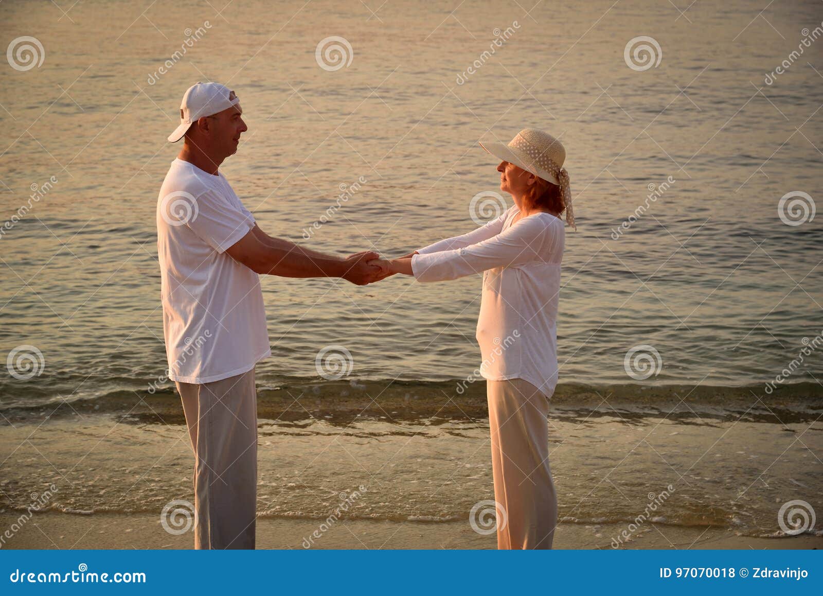Couple in Love on the Sandy Beach in the Sunset Stock Photo - Image of ...