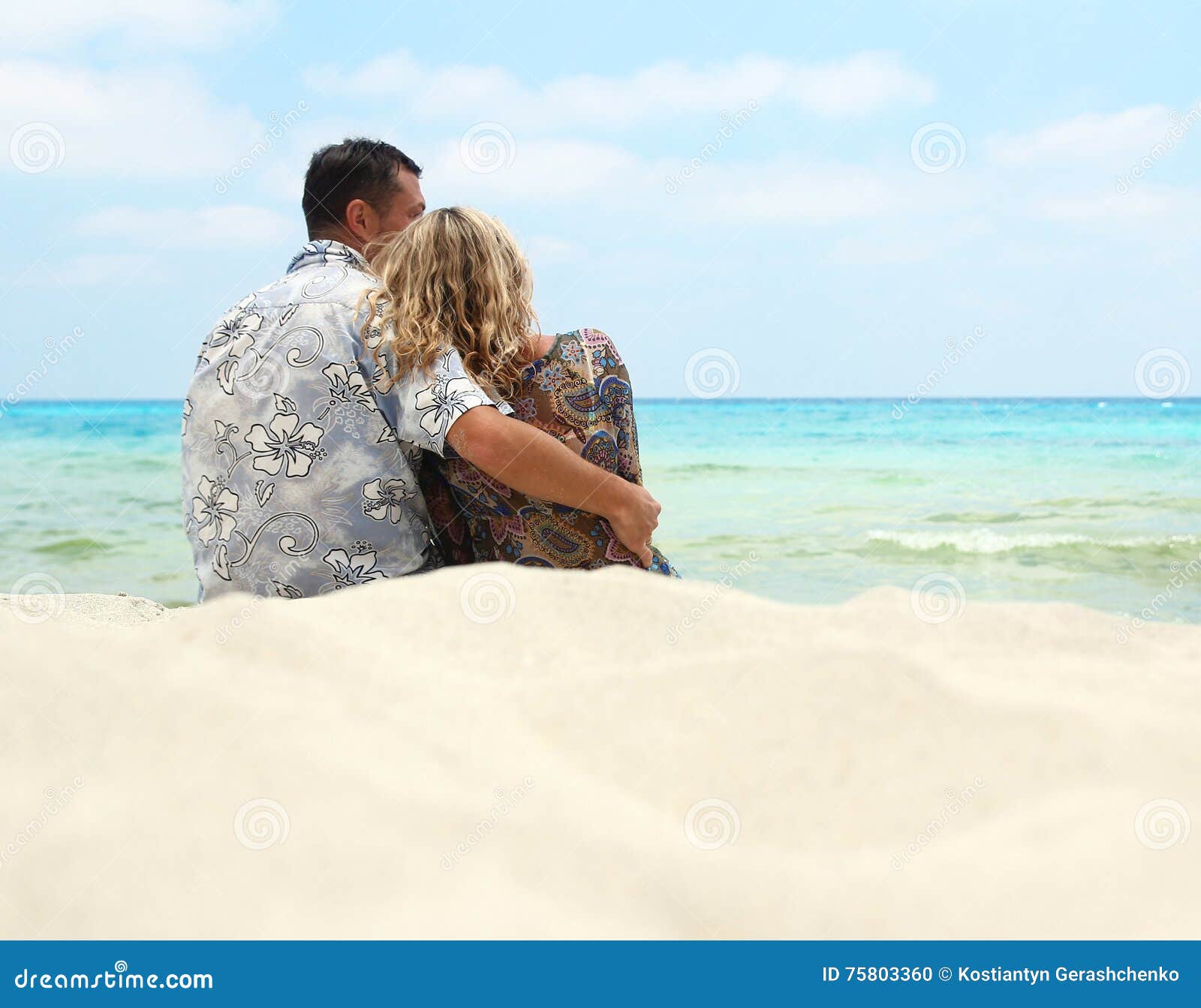 Couple in love on the sea stock photo. Image of water - 75803360