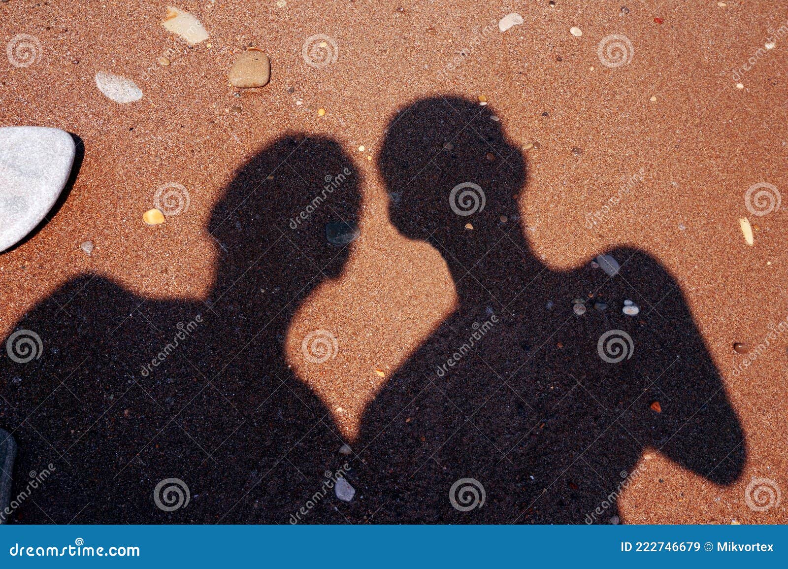 Couple Love - Shadow on Beach Stock Image - Image of bride, outdoors ...