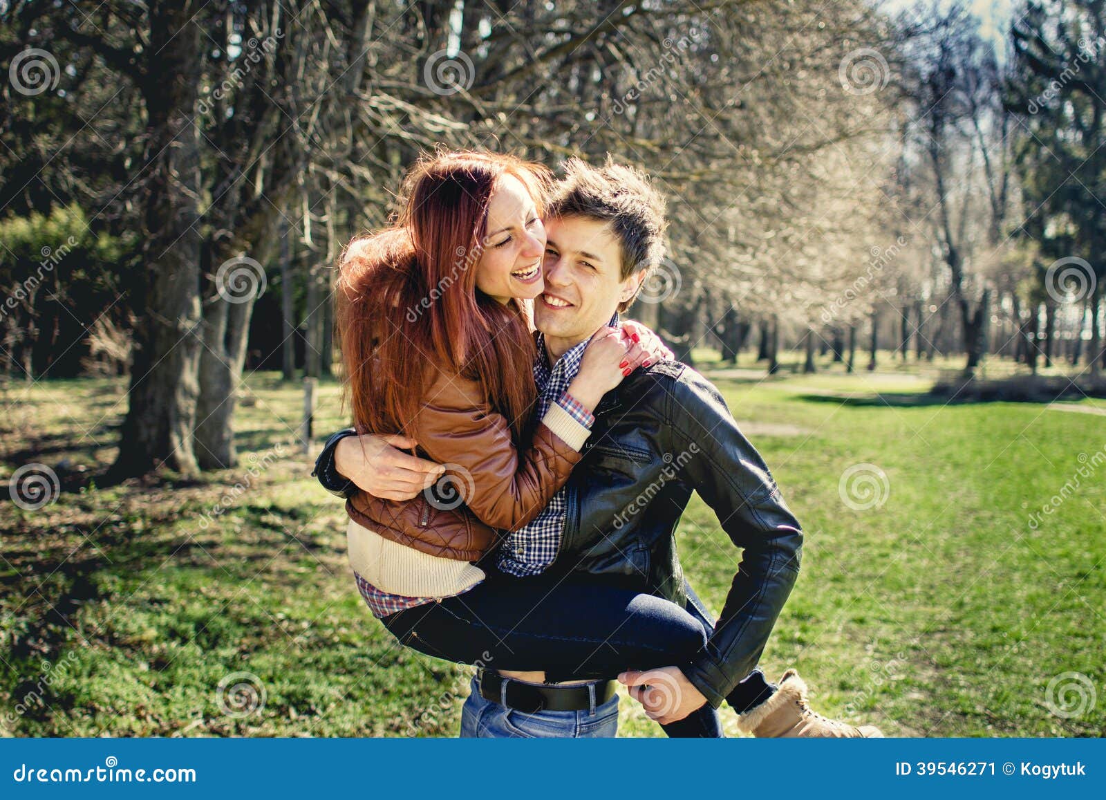 Couple in Love Walking through the Park Stock Image - Image of shirt ...