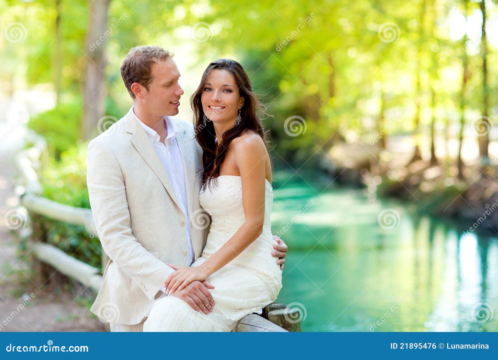Couple of Lovers in Love in Park River Hug Stock Photo - Image of adult ...