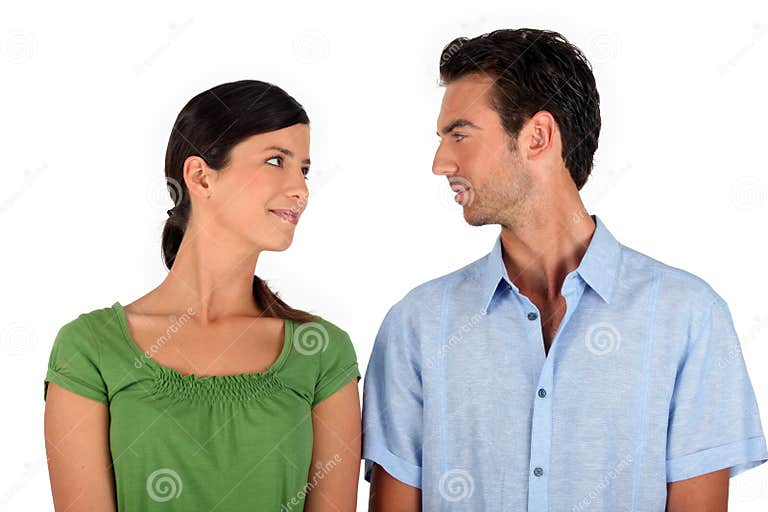 Couple making eye contact stock image. Image of longing - 24232105
