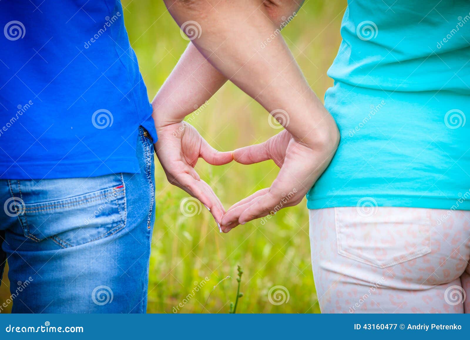 Couple Making a Heart with Hands Stock Image - Image of relationship ...