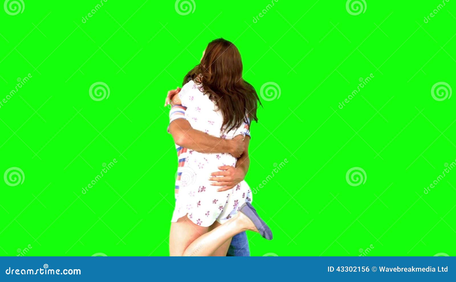 Couple Meeting Again on Green Screen Stock Footage - Video of chroma ...