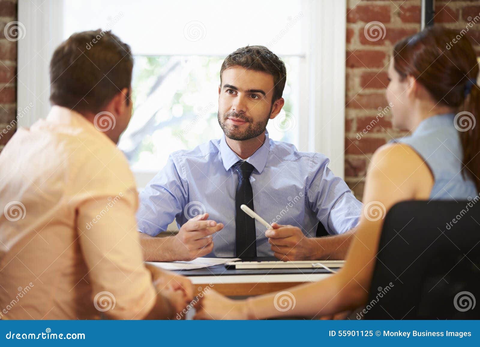 Couple Meeting with Financial Advisor in Office Stock Image - Image of ...